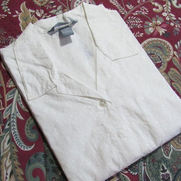 Koret | Tops | Nwt Koret Embroidered Eyelet Shirt Xl 82 | Poshmark